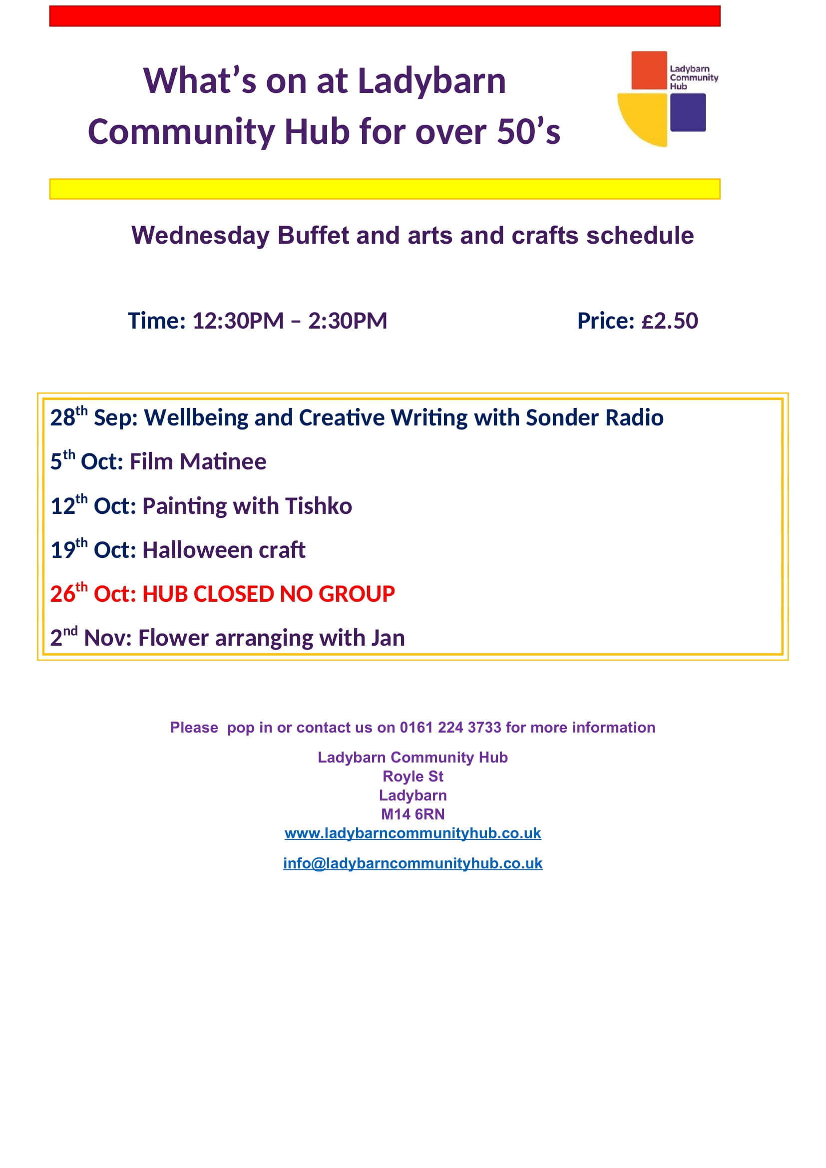 Activities | Ladybarn Community Hub